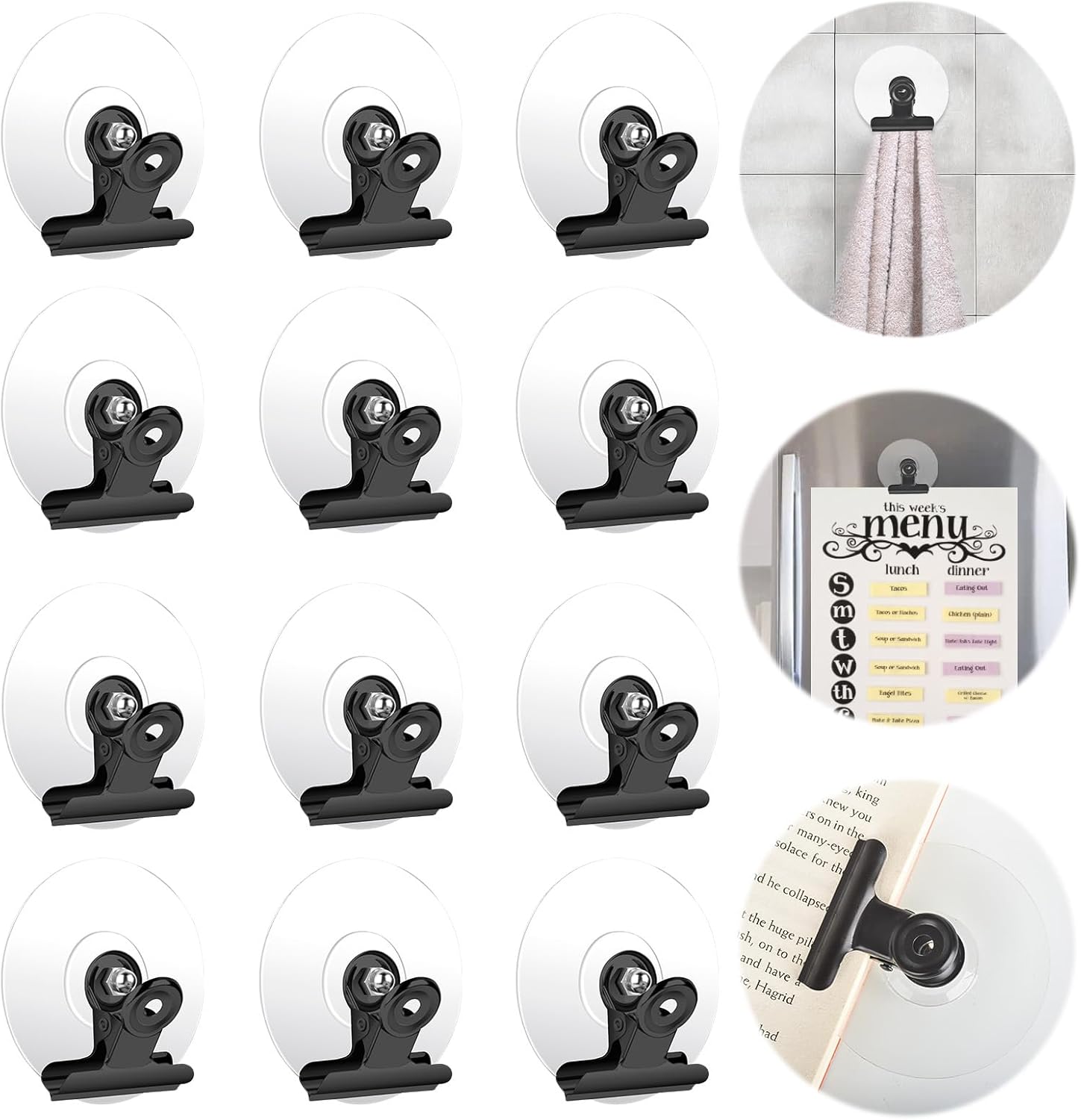 Amazon.com: Self Adhesive Metal Clips, 12 Pcs Upgrade Strong self ...