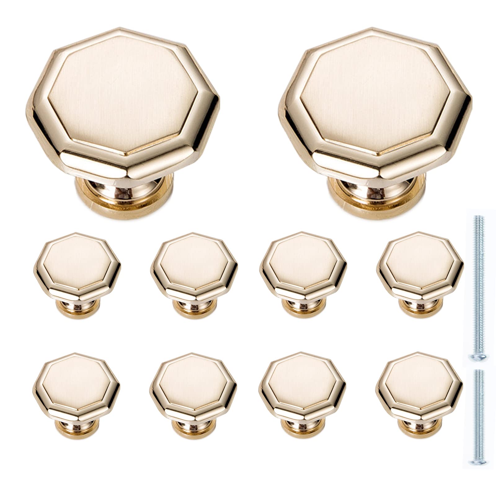 Brushed Brass Drawer Knob Beautiful Zinc Alloy Solid Cabinet Knob for ...