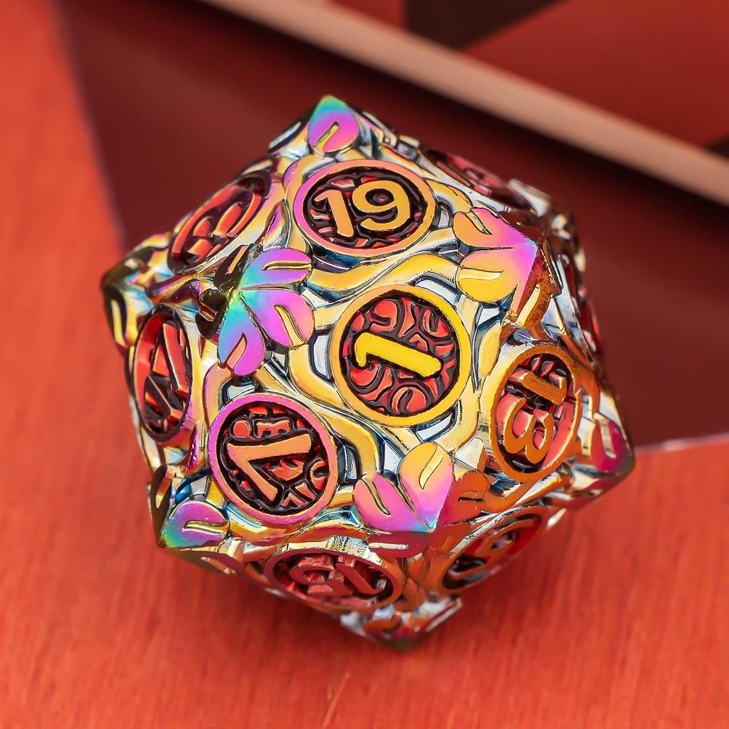 Amazon.com: OUKELANWO Rattan Metal DND Dice Set D&D with Gift Box ...