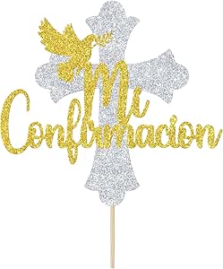 Amazon.com: Mi Confirmacion Cake Topper, Blessing Confirmation Decor ...