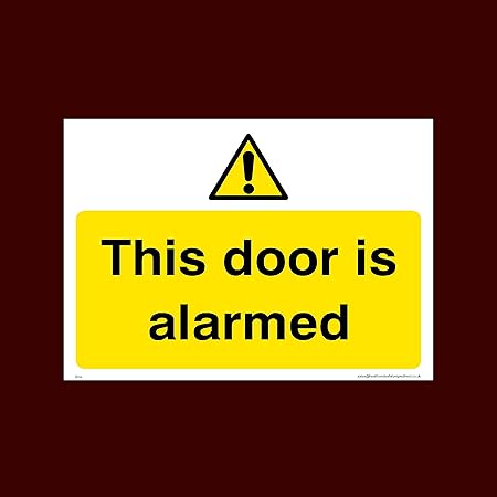This door is alarmed Sticker/Self Adhesive Sign (S54) - CCTV, Security ...
