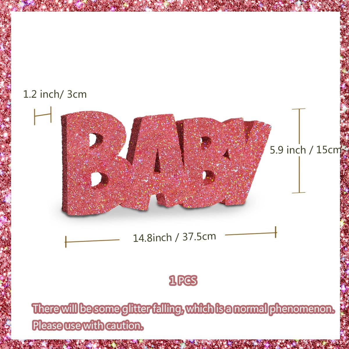 Eploger BABY – Letrero de letras con purpurina para decoración de baby ...