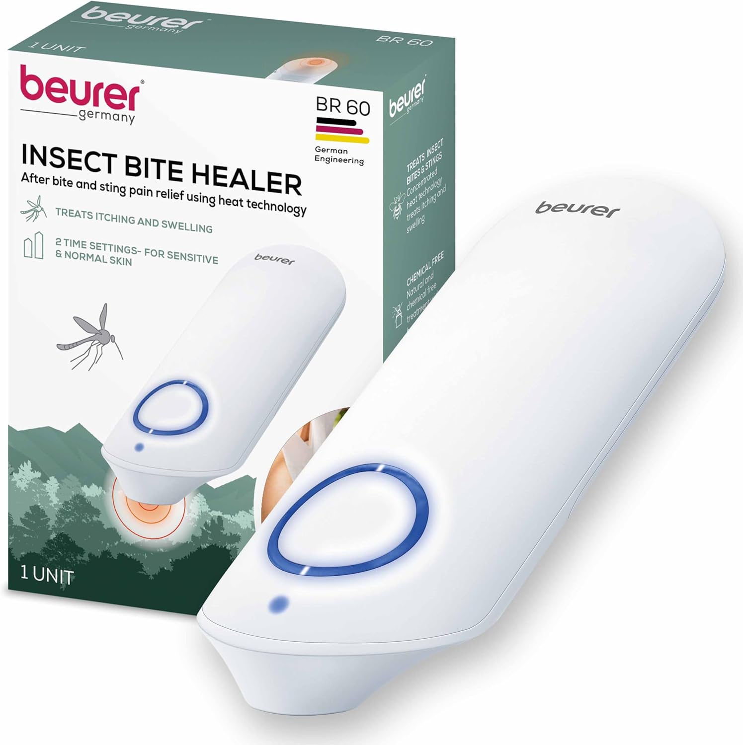 Beurer BR60 Insect Sting and Bite Relief, Bug Bite Healer for Chemical ...