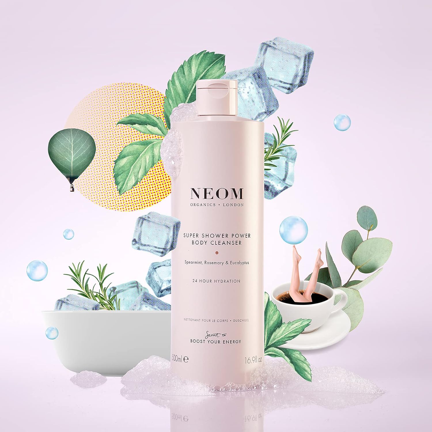 NEOM – Super Shower Power Body Cleanser Shower Gel, 500ml ...