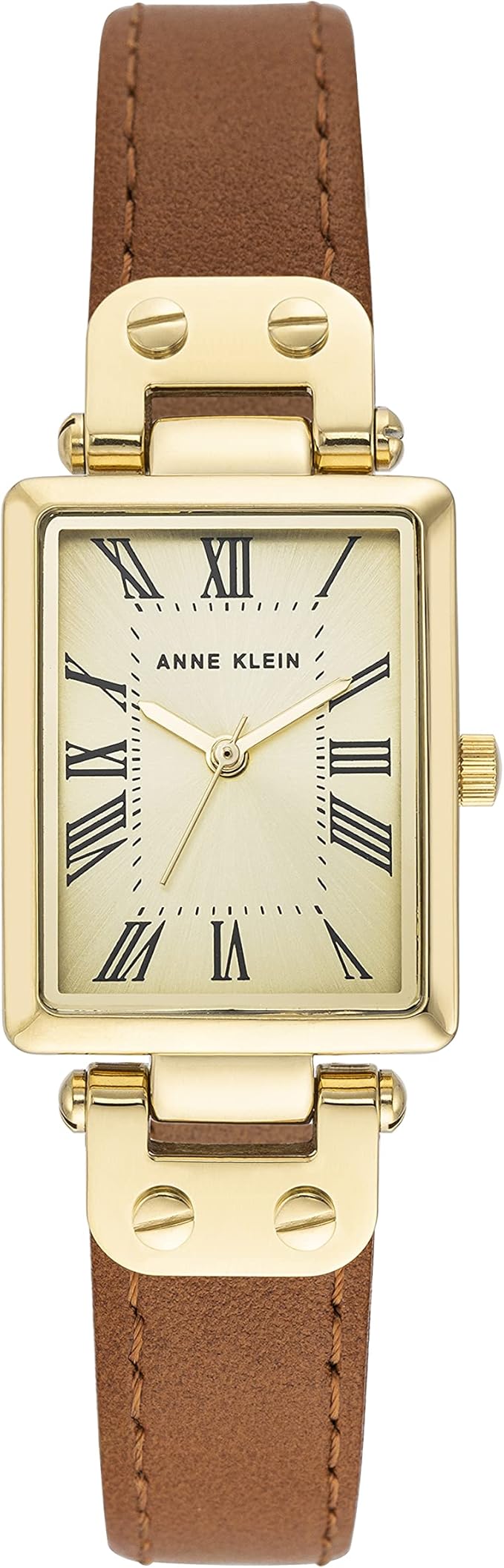 Amazon.com: Anne Klein Women's Leather Strap Watch, AK/3752 : Clothing ...