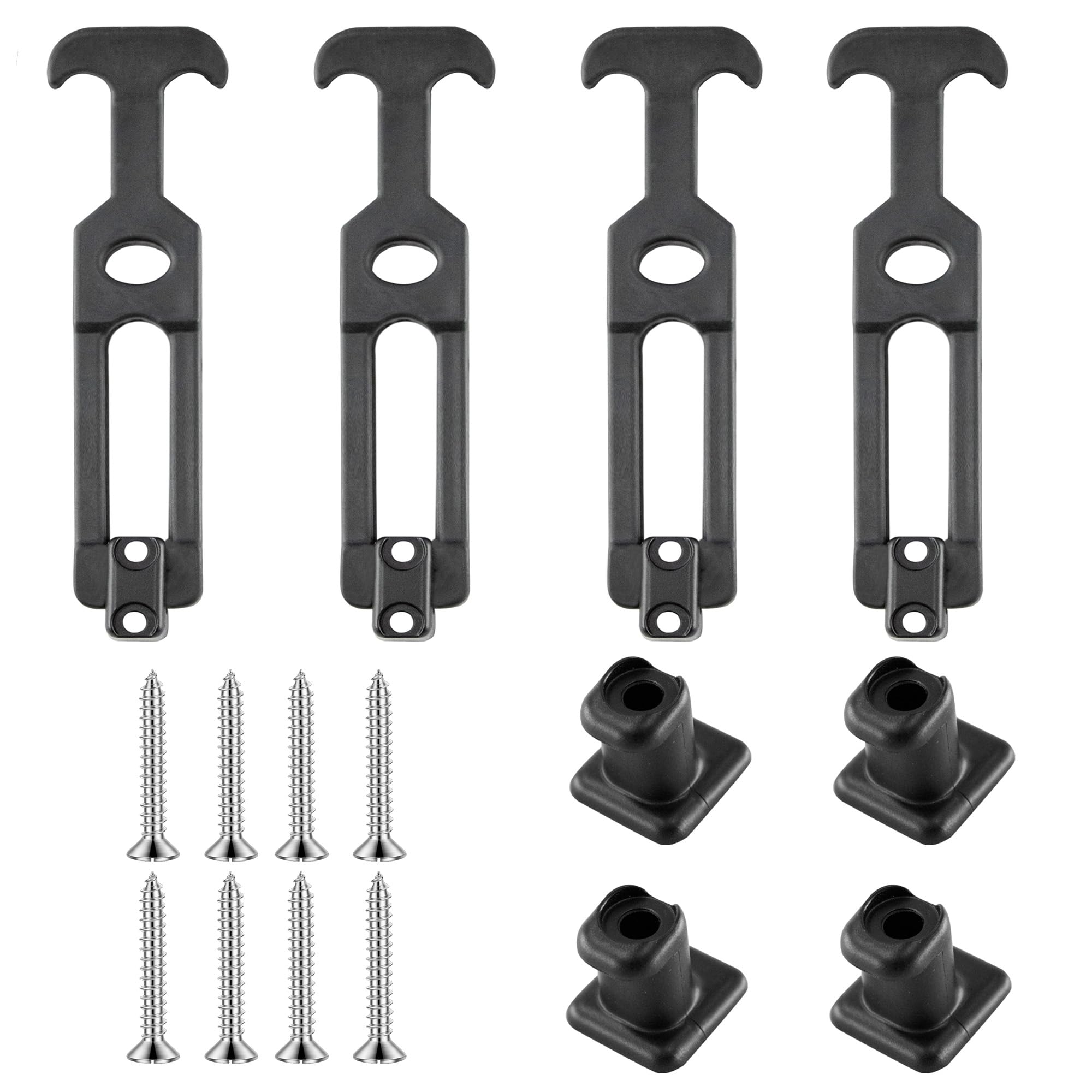 Snapklik.com : 6.6 Rubber Flexible T-Handle Draw Latches, Black Rubber ...