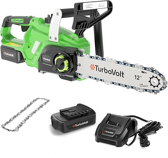 Amazon.com : 12" Cordless Chainsaw, 20V Battery Powered Chainsaw ...