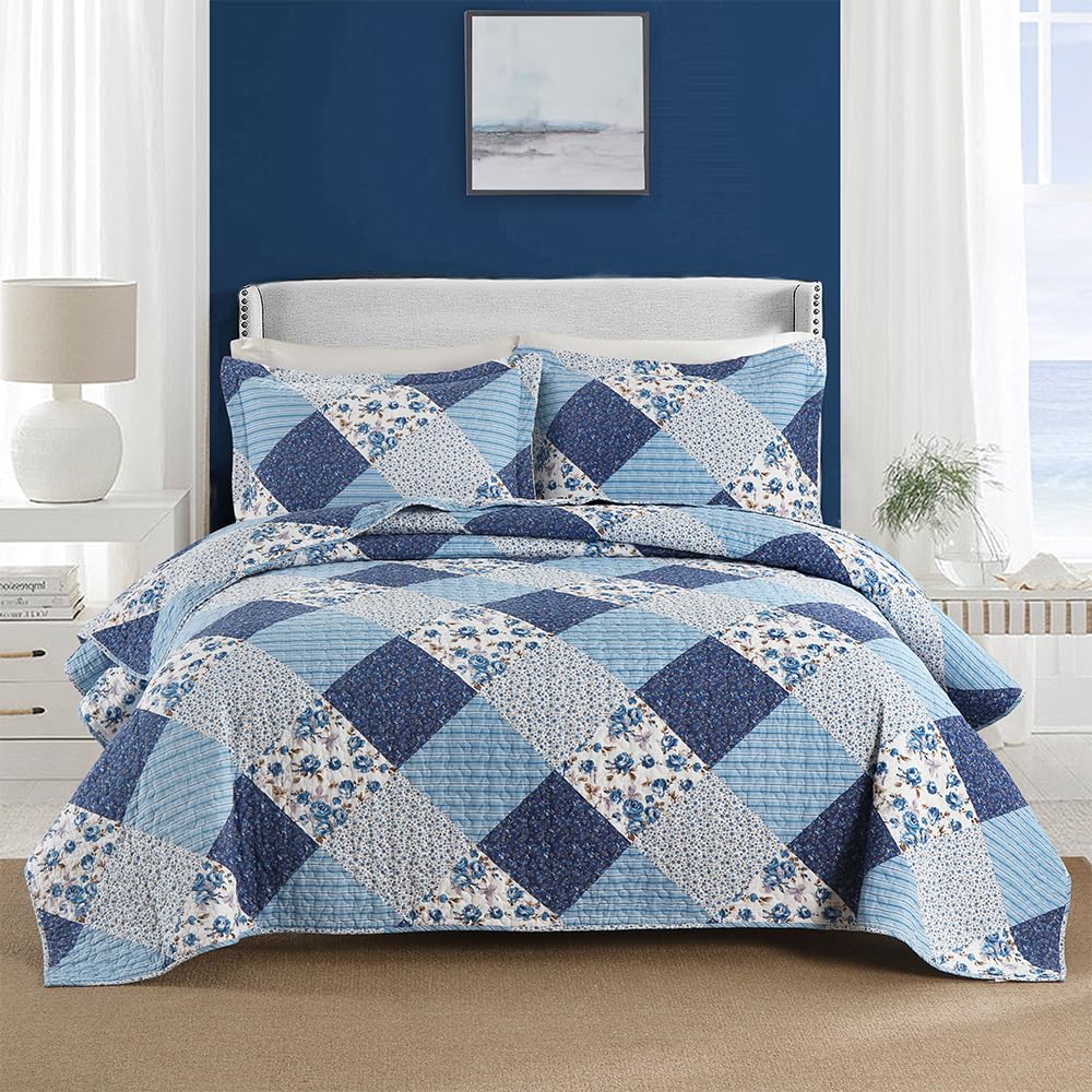 Autumn Dream Cotton Bedspread Quilt Sets Reversible Rustic Coverlet ...