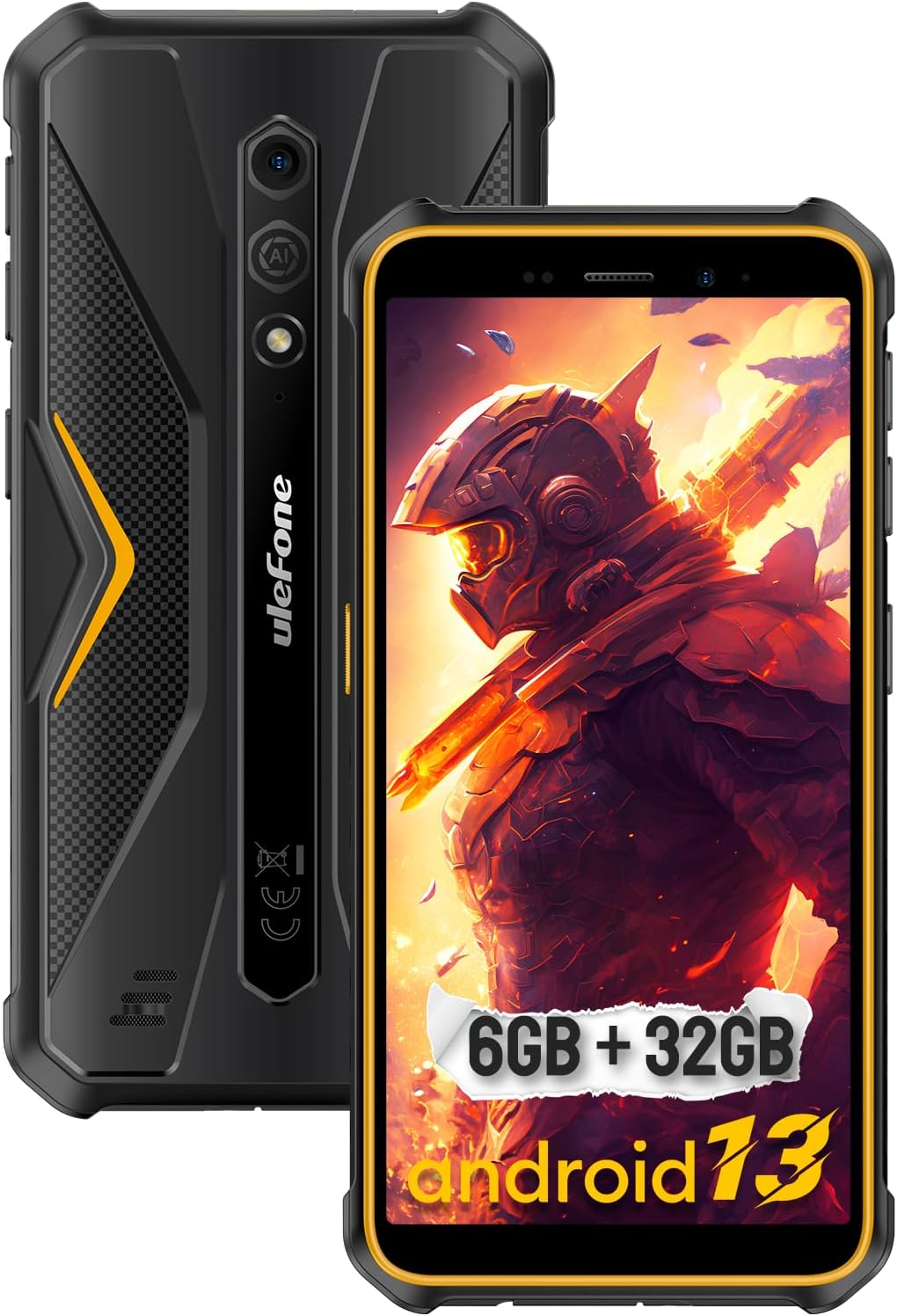 Ulefone Armor X12 Phone Shatterproof Android 13GB 6GB + 32GB ROM/TF ...