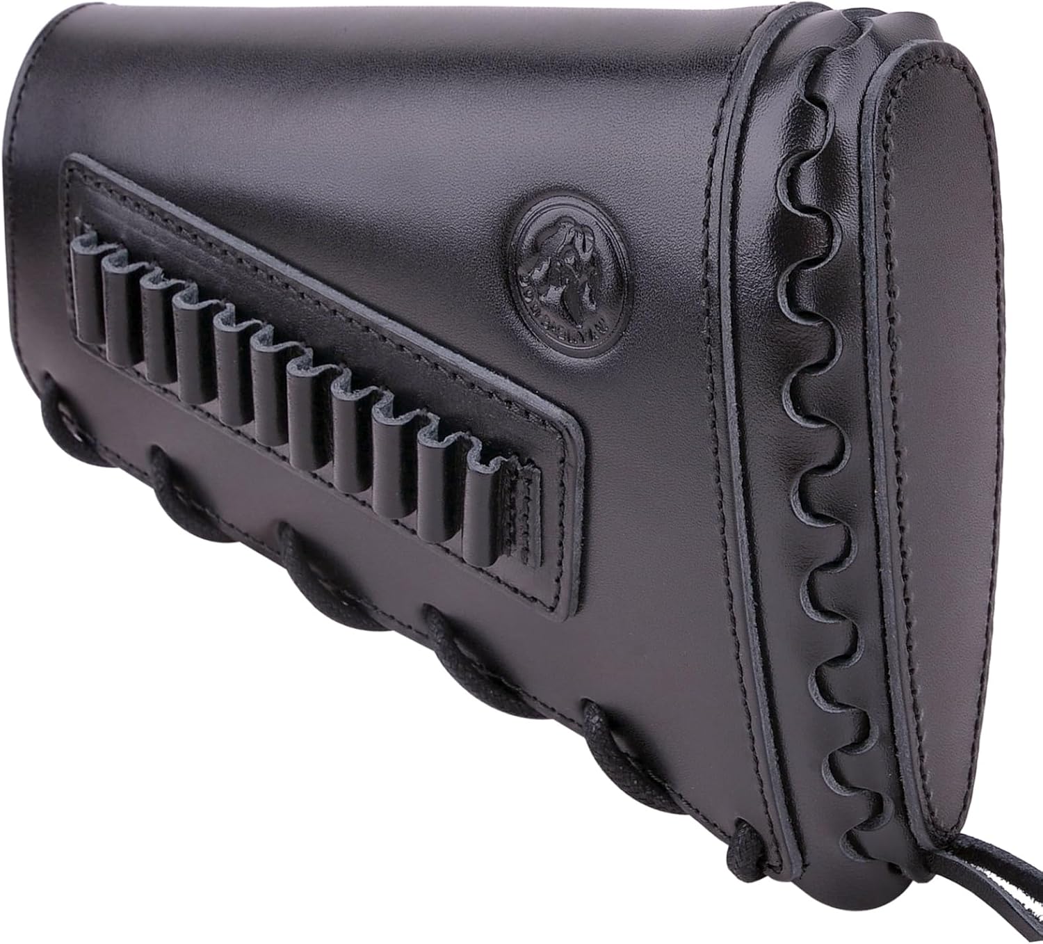Amazon.com : Leather Cheek Buttstock Pad Hand Stiched Ammo Sleeve ...