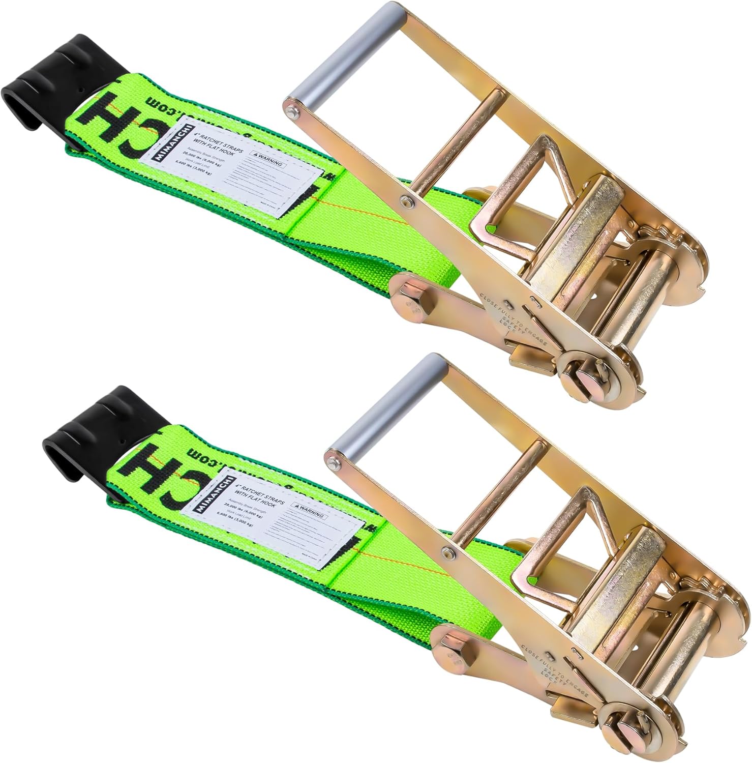 Amazon.com: Mimanchi 4 inch Ratchet w/Flat Hook,2Pack,Ratchet Tie Down ...