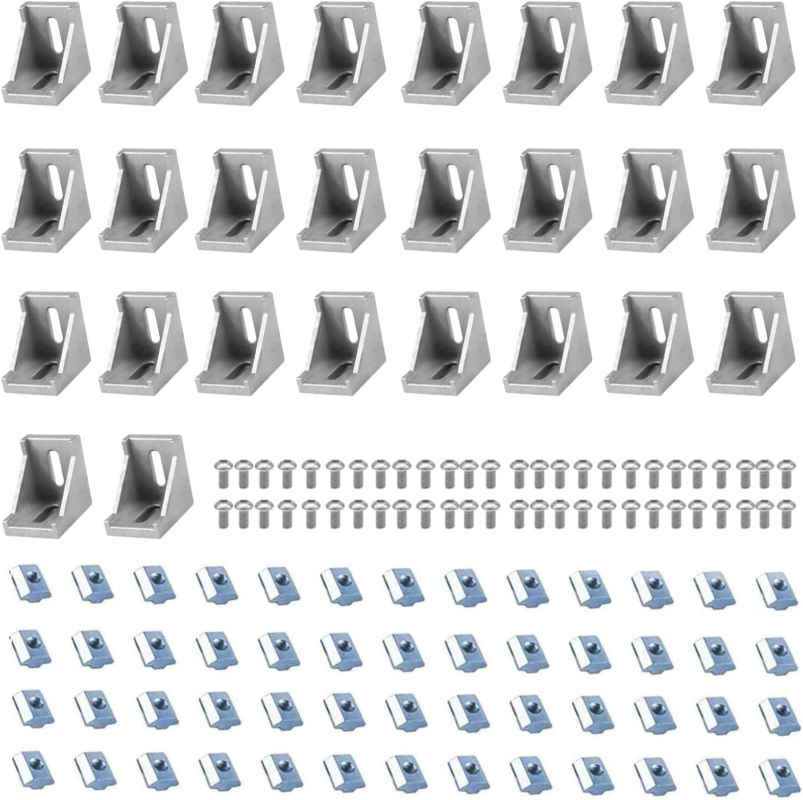 Amazon.com: SeekLiny 26pcs 4040 Corner Angel Bracket Connector Aluminum ...