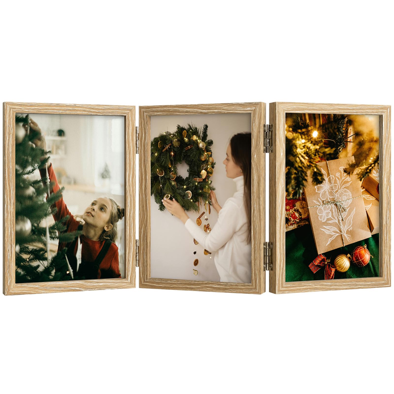 Amazon.com - 4x6 Triple Hinged Frames, 3 Folding Picture Frame ...