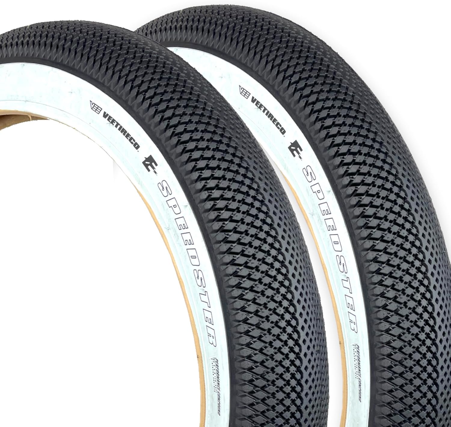 Amazon.com : Two Vee Tire 22x3.0 Bike Tires, Whitewall Speedster Over ...