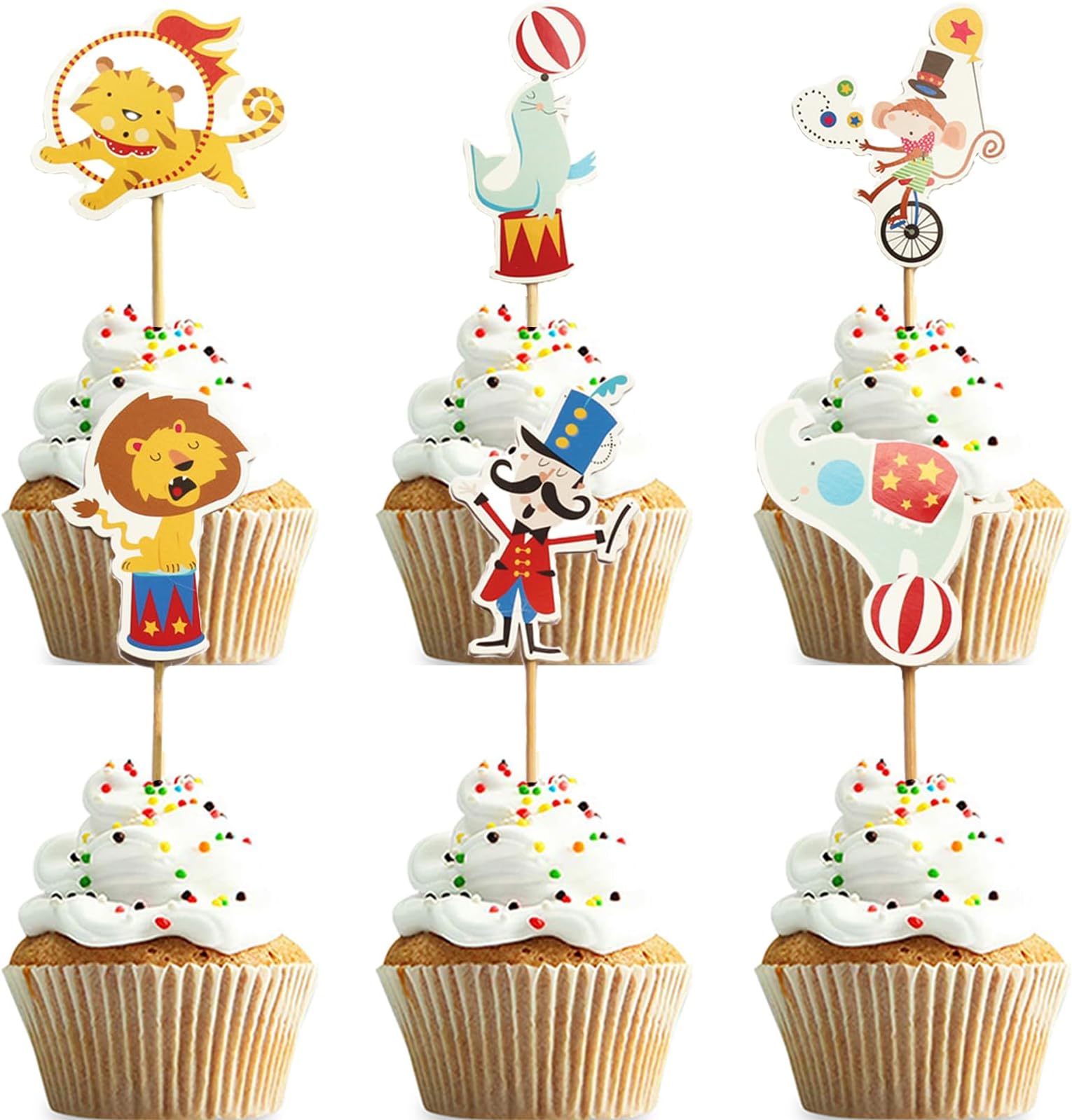 Amazon.com: Meri Meri Circus Cupcake Kit (Pack of 24): Home & Kitchen