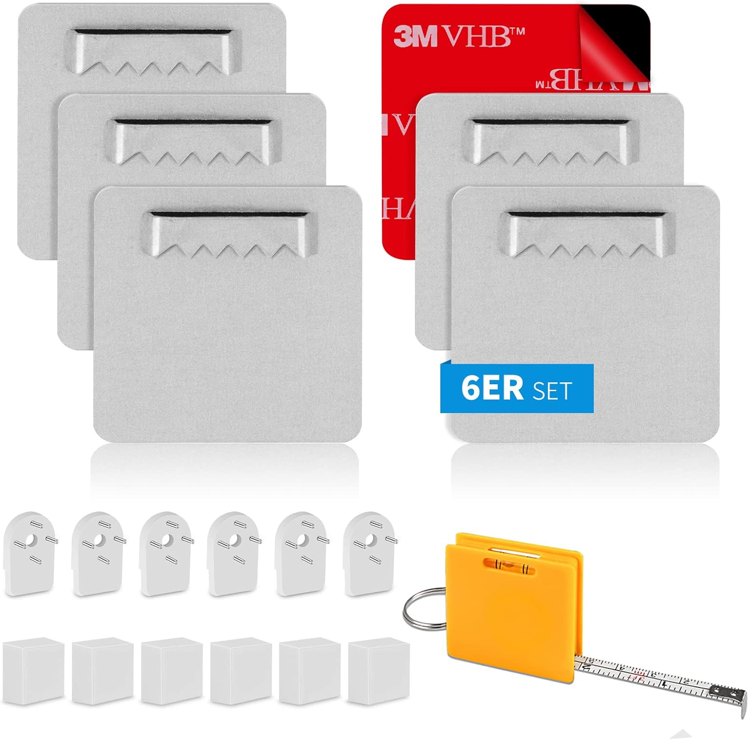 JAYZUUM Picture Hooks Self-Adhesive 6 Pieces Picture Hangers No ...