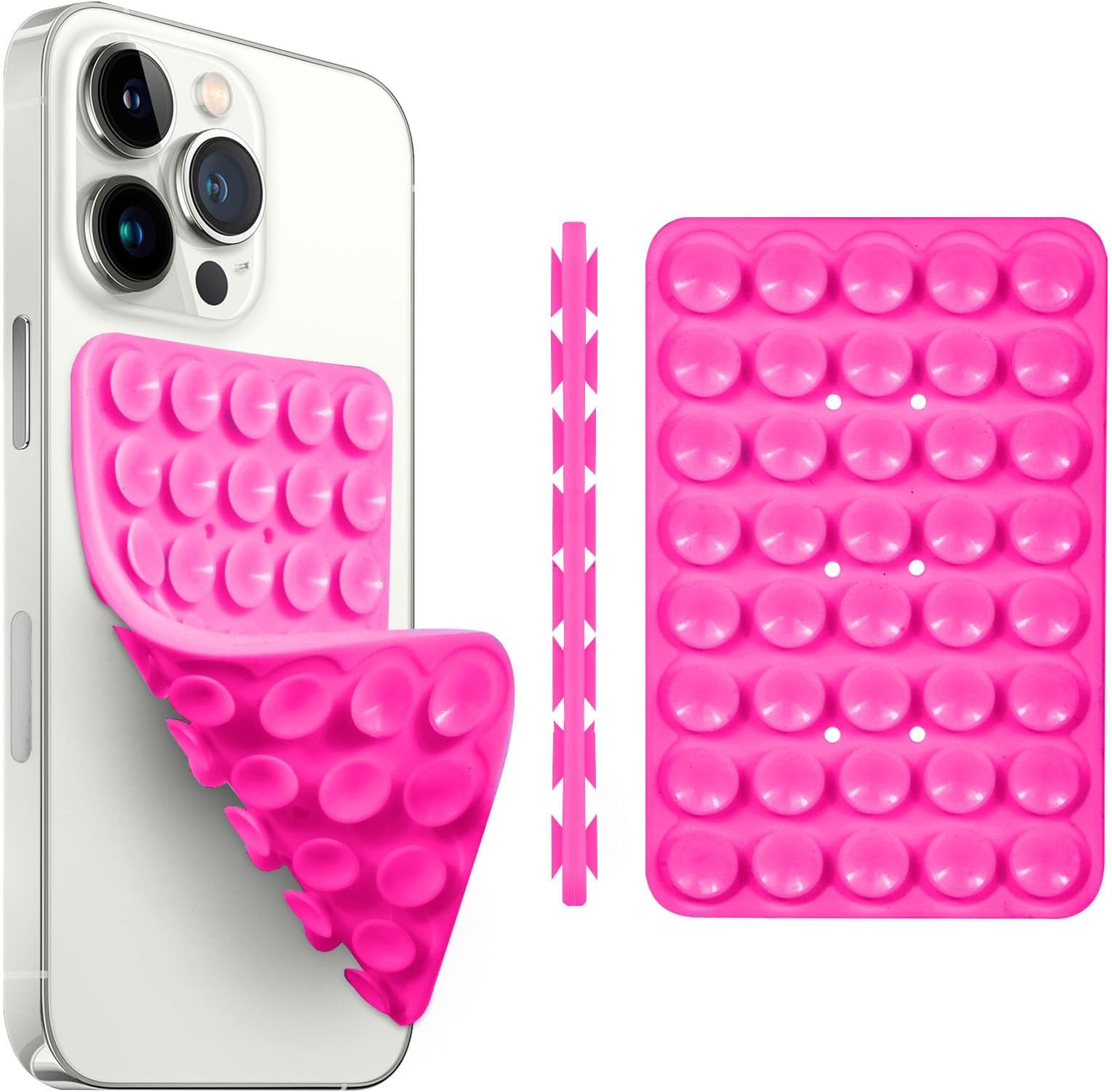 Amazon.com: ISARVIQUE Suction Cup Phone Case Mount, Silicon Sticky ...