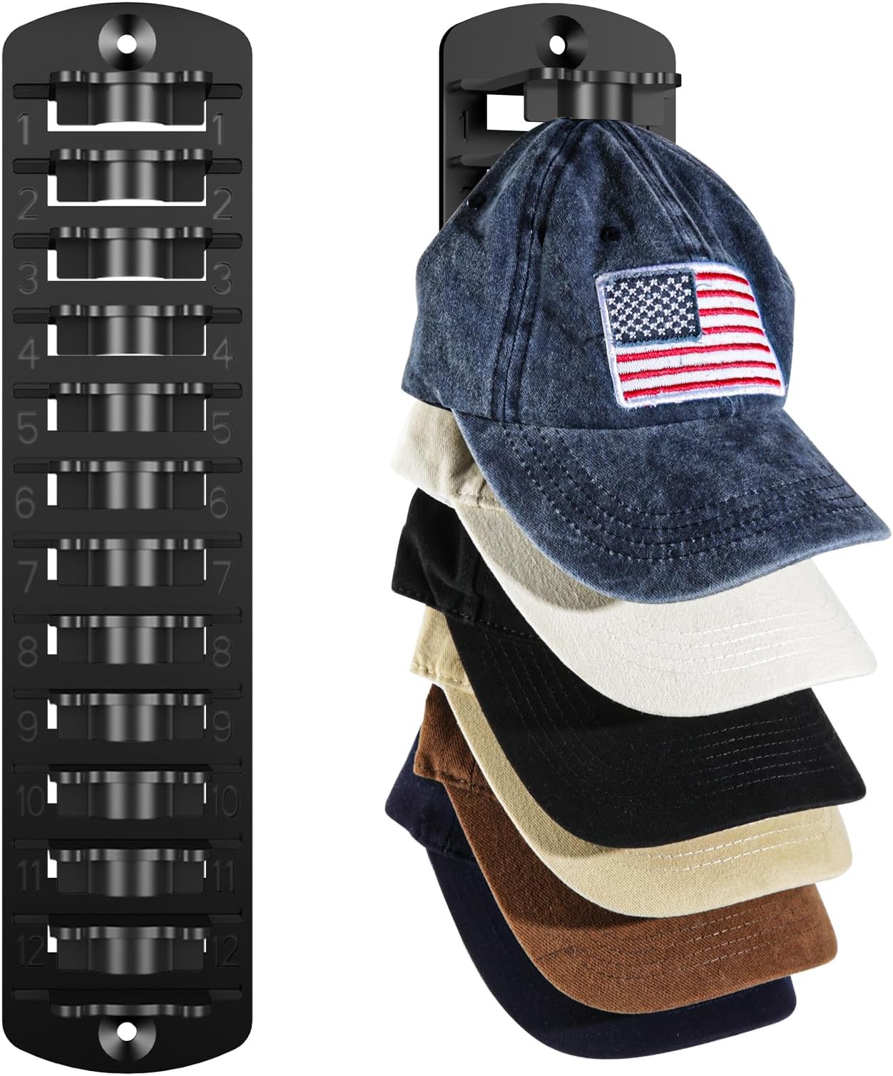 Amazon.com: PHAIN 2 Pack Hat Organizer for Baseball Caps,Hat Rack for ...