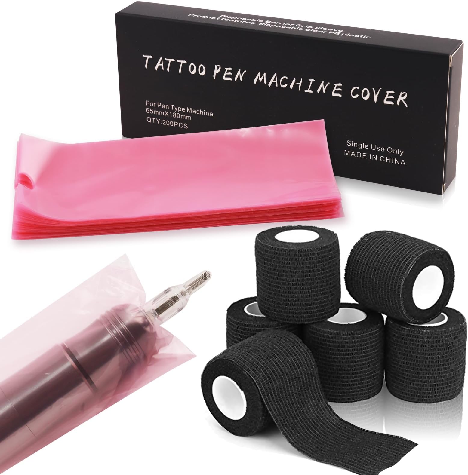 Amazon.com: 200PCS Pen Covers with 6PCS Grip Tape - Combofix Machine ...