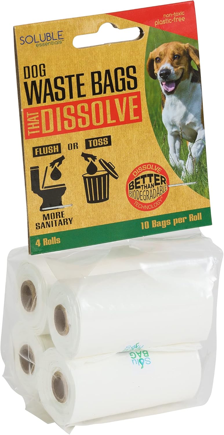 Amazon.com: Solubag® Doggy Bag 4 Roll ( Refill) Plastic free , Dog poop ...