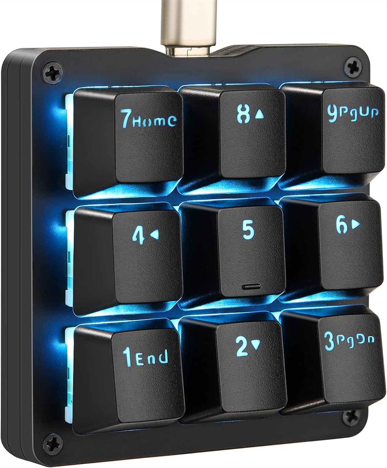 Koolertron Mechanical Numpad Macro Keyboard, 9-Key Numeric Keypad LED ...