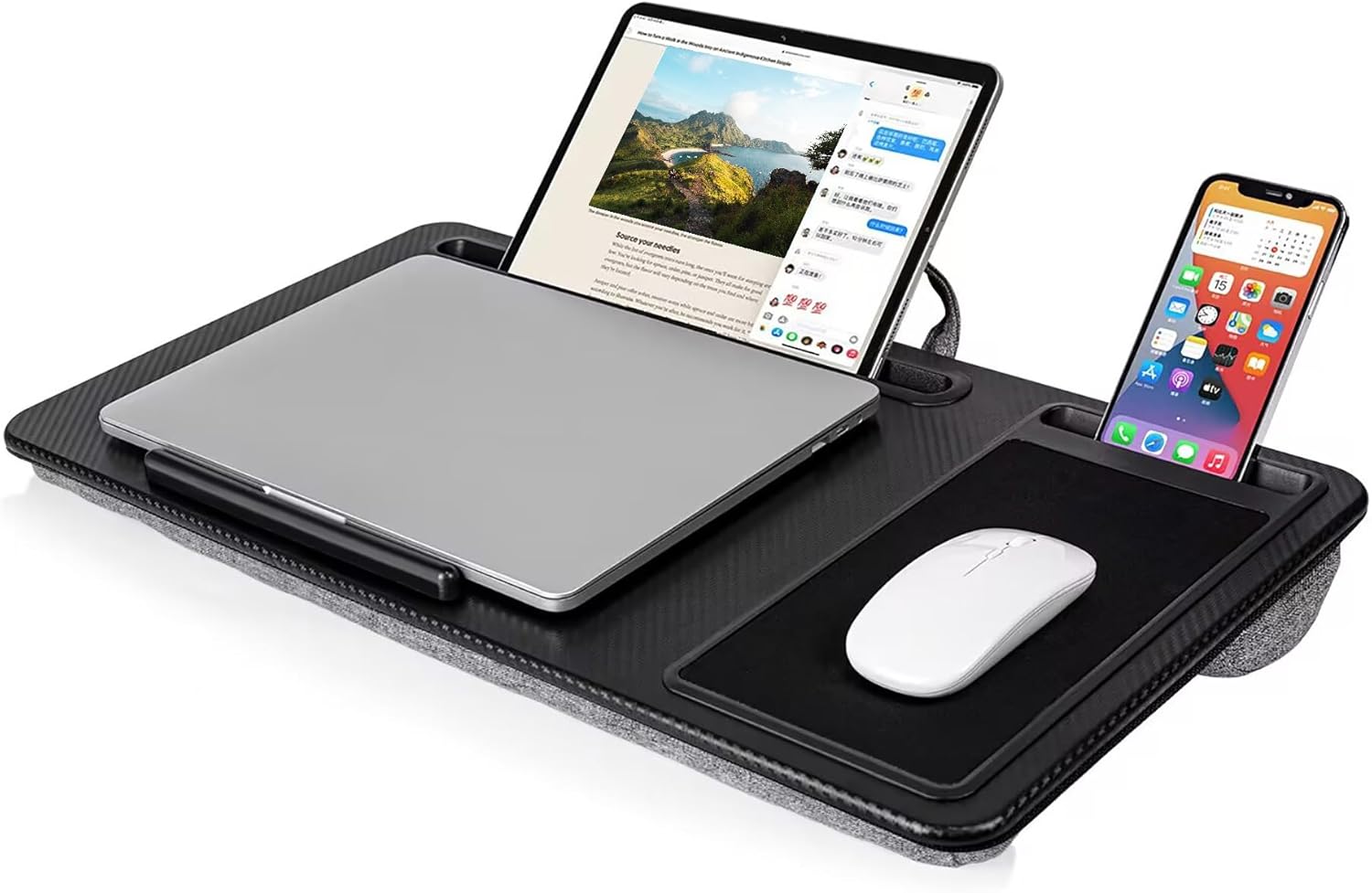 Amazon.com: ZNZ Lap Laptop Desk with Mouse Pad, Portable Lap Desk with ...