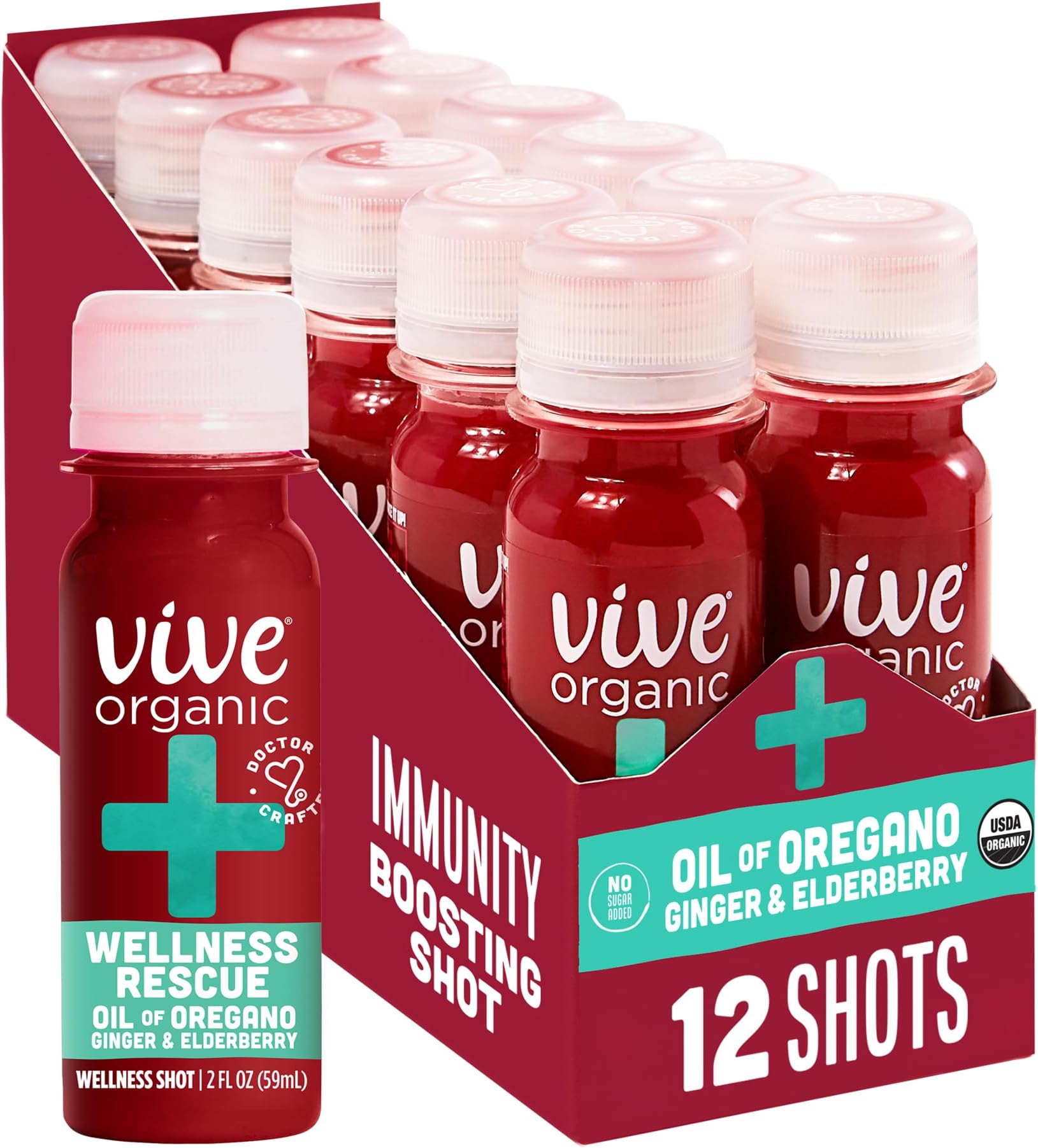 Amazon.com: Vive Organic Immune Support Shot, Cold-Pressed Ginger ...