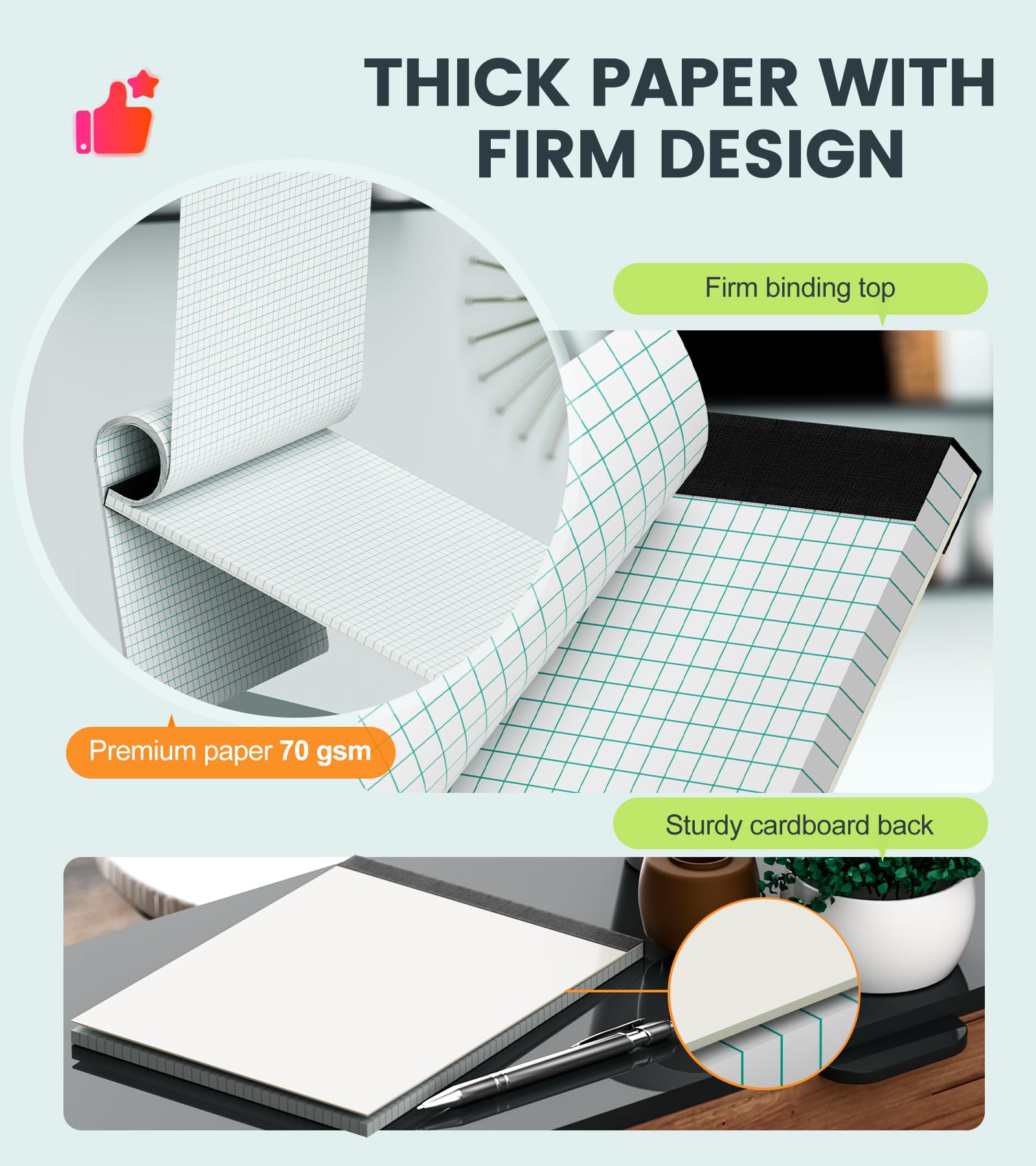 Snapklik.com : Graph Paper, Grid Paper 8.5 X 11 Graph Paper Pad, 10 ...