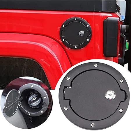 Amazon.com: Gas Cap Cover for Jeep Wrangler 2007-2018 JK Unlimited ...