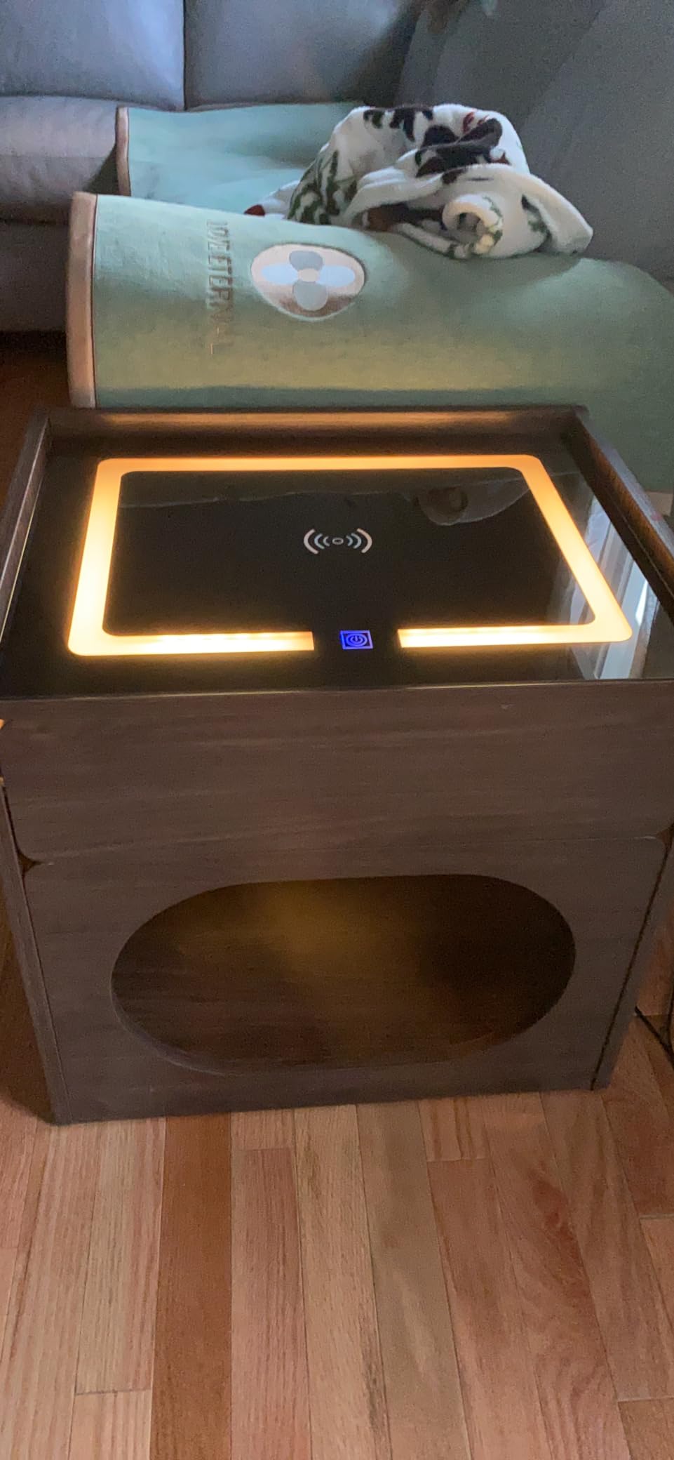 Amazon.com: Smart Nightstand/Wireless Charging Station,3 Color LED ...