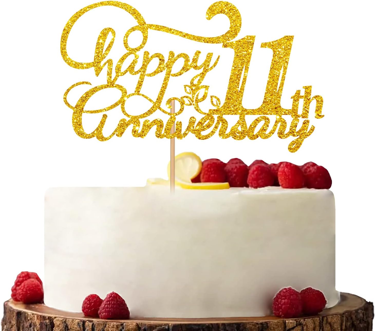 Amazon.com: Happy 11st Anniversary Cake Topper, Cheers to 11st Years ...