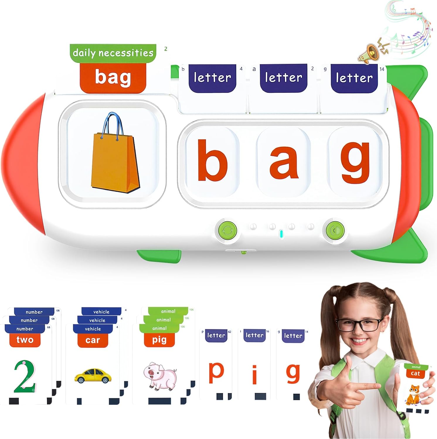 Amazon.com: Spelling & Talking Flash Cards for Toddlers, Alphabet ...