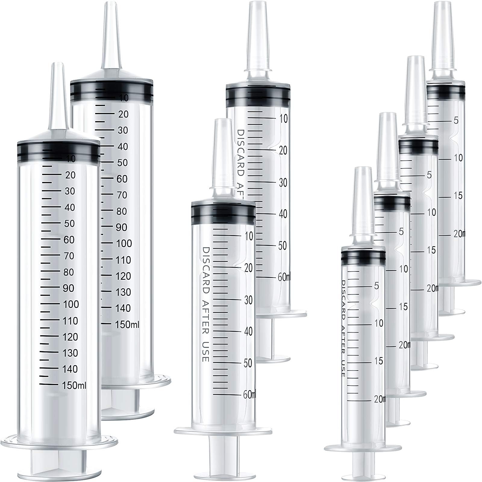 Amazon.com: Nuanchu 8 Pieces Large Plastic Syringe Set, Animals ...