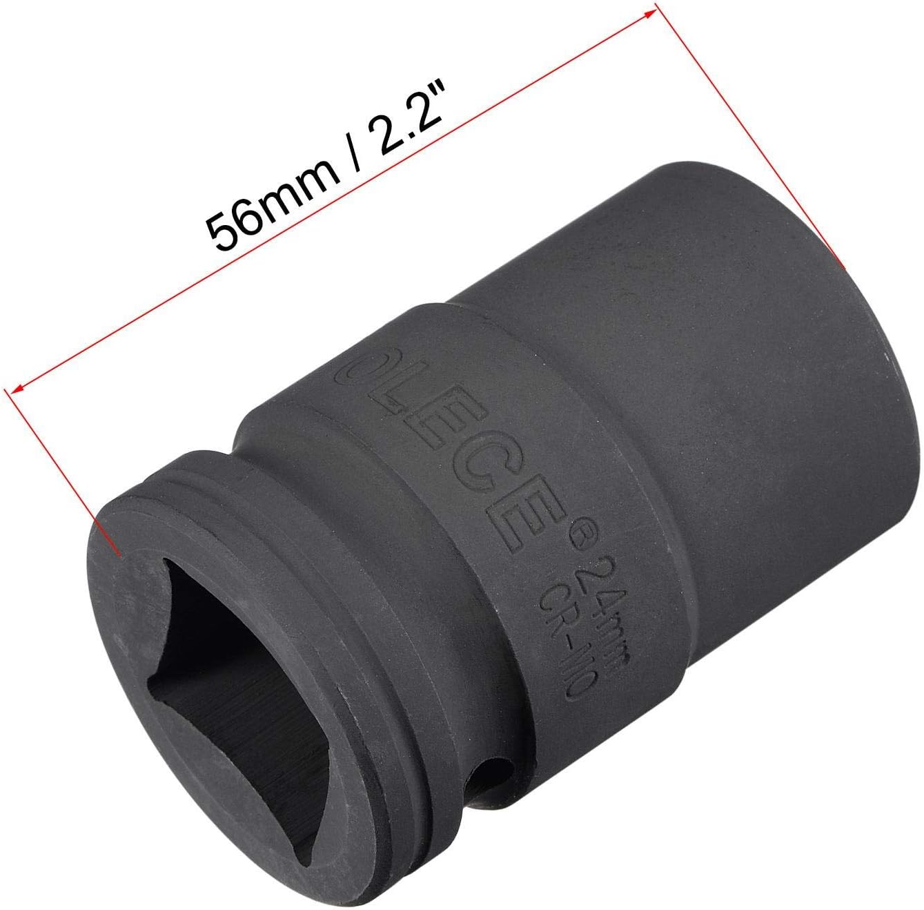 uxcell 34-Inch Drive 0.945 in 12-Point Impact Socket, CR-MO Steel 2.205 in Longitud, Tamaños ...