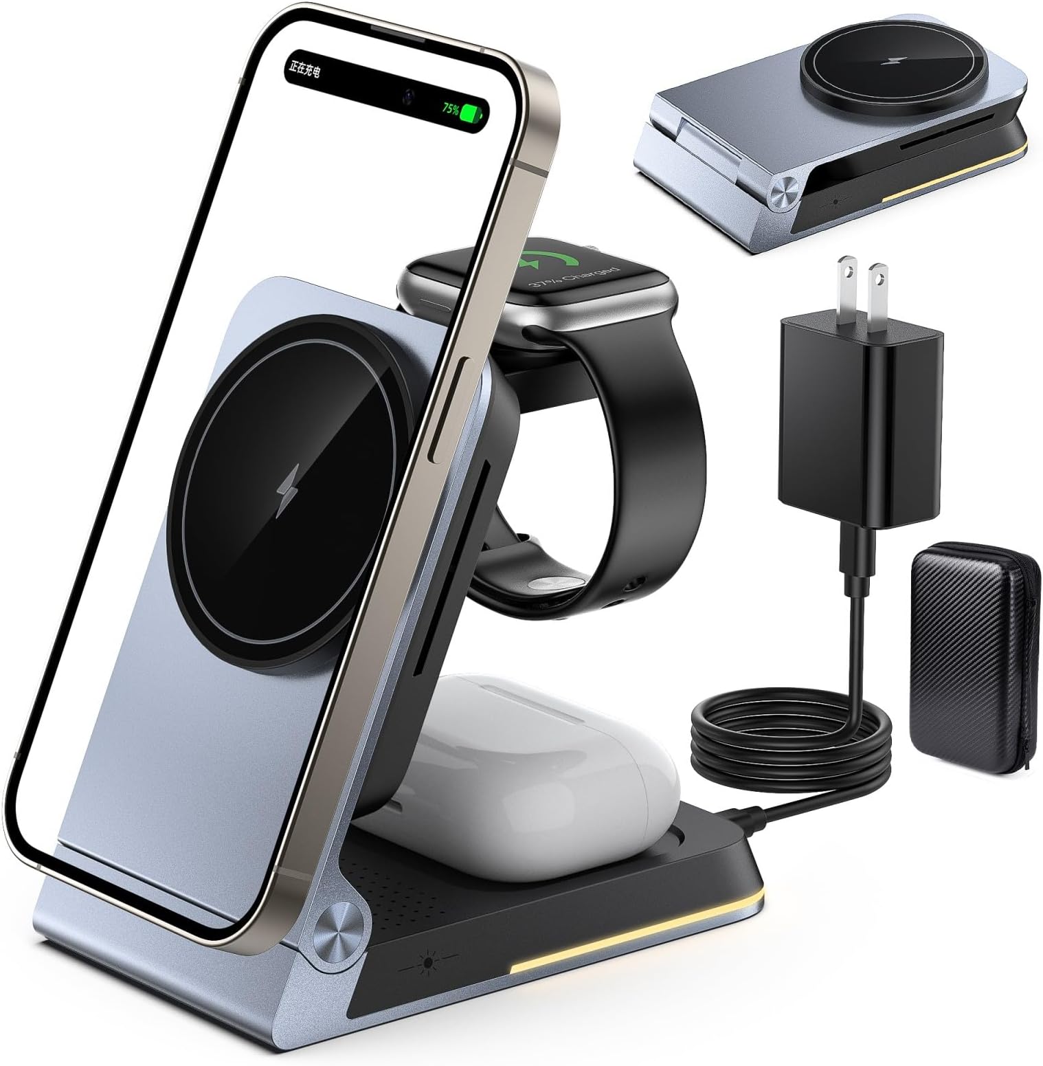 Amazon.com: LISEN 3 in 1 Charging Station for Apple, Super Stable ...