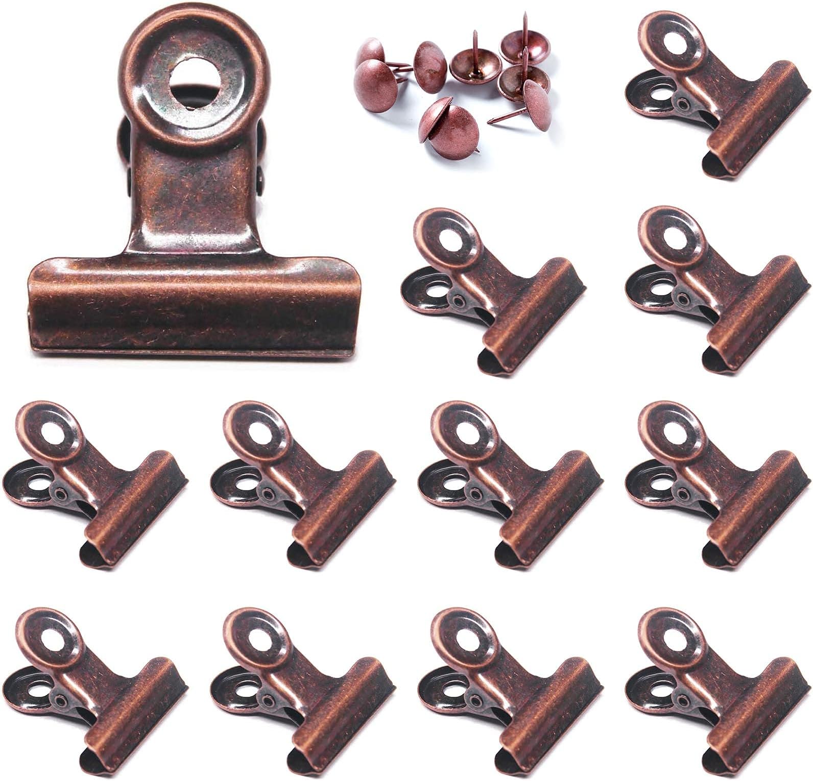 Amazon.com : Gejoy 40 Pack Metal Clips Hinge Clips 1 Inch Small Bull ...