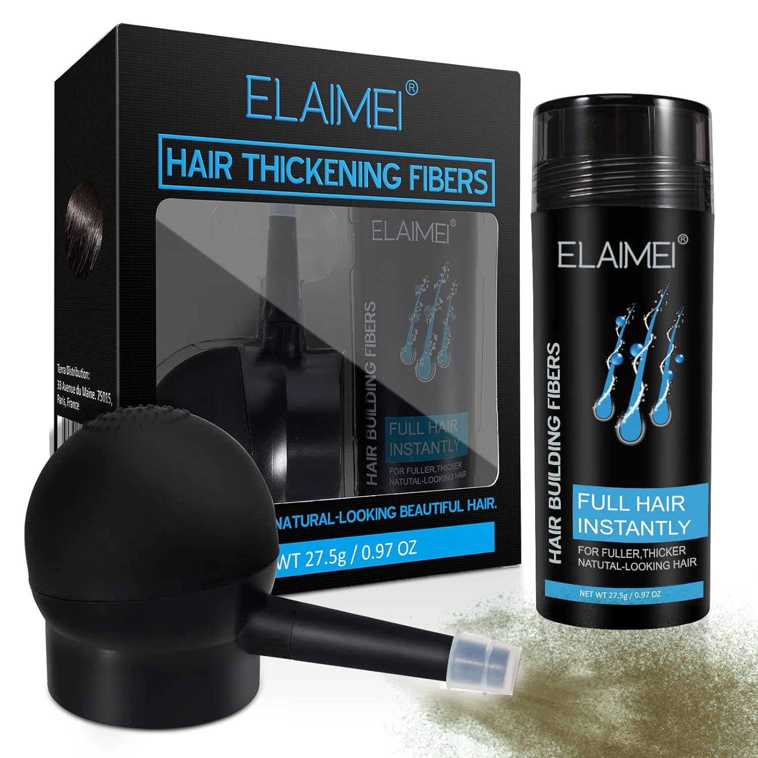 Amazon.com: RoseFlower Hair Fibers for Thinning Hair & Spray Unisex ...