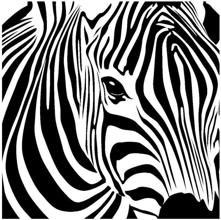 Zebra Head Vinyl Wall Art Decal Sticker - Decorative Wall Appliques ...