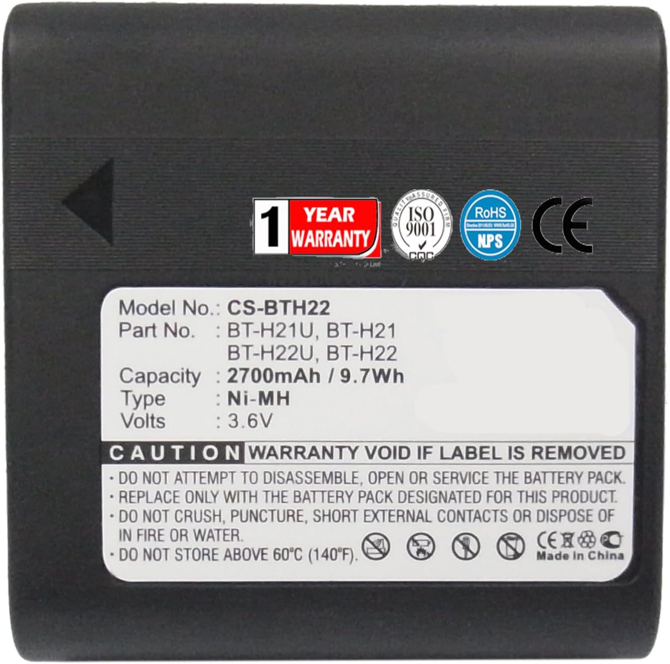 Amazon.com: Kastar 1-Pack BTH22 Battery 3.6V 2900mAh Replacement for ...