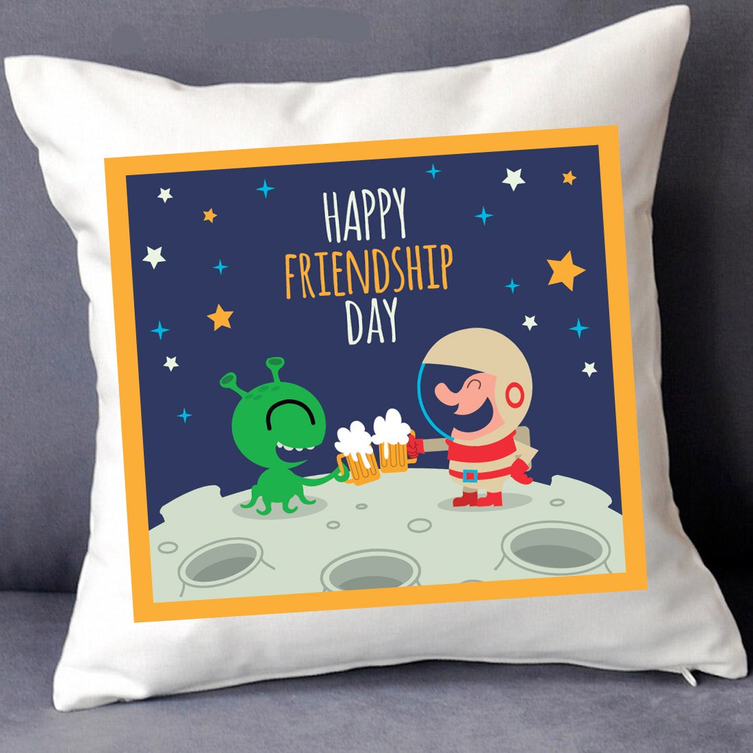 Buy GRABADEAL Happy Friendship Day Alien and Astronaut Cushions Gift ...