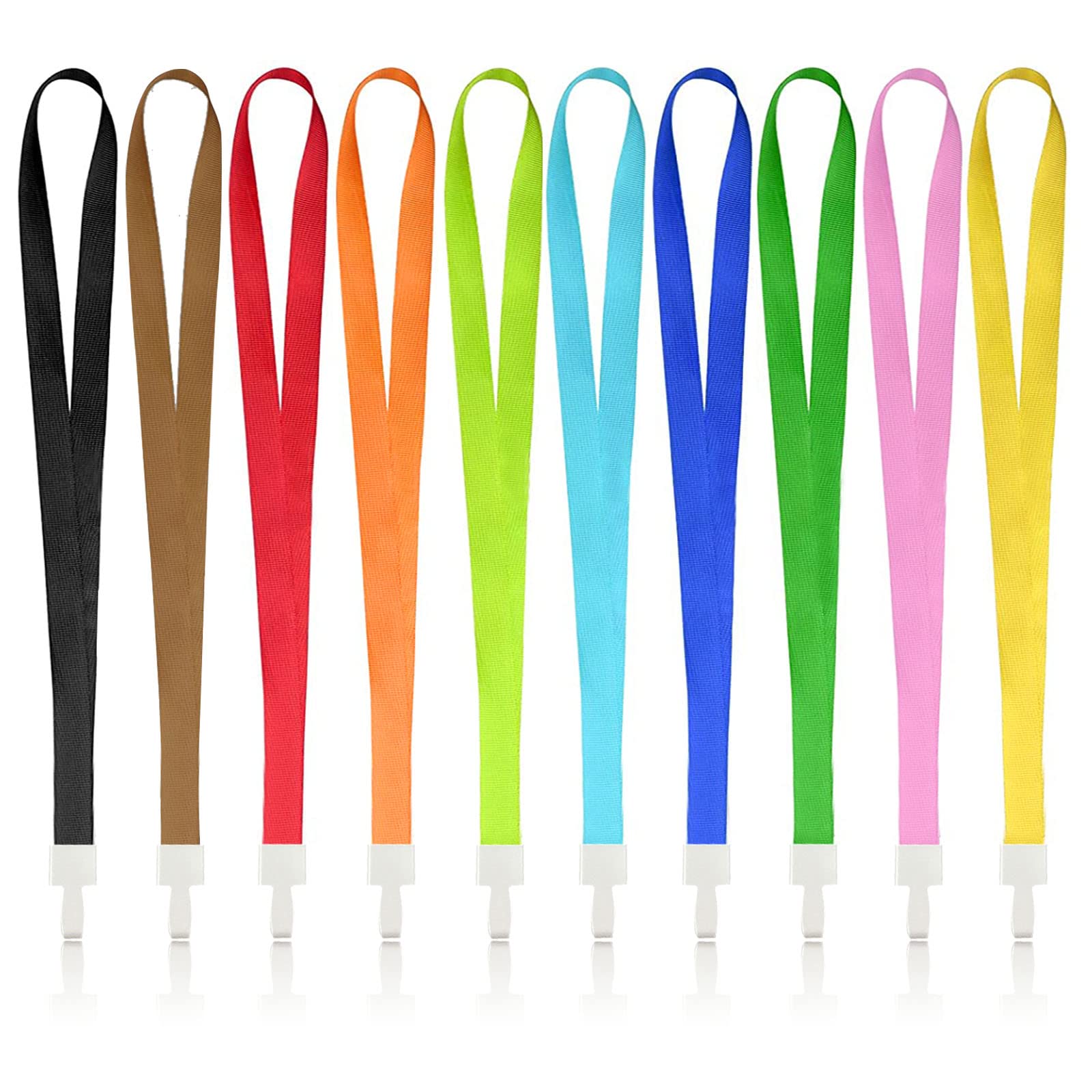 Lanyard for Neck, 10PCS Neck Strap Lanyard with Clip Multicolor Nylon ...