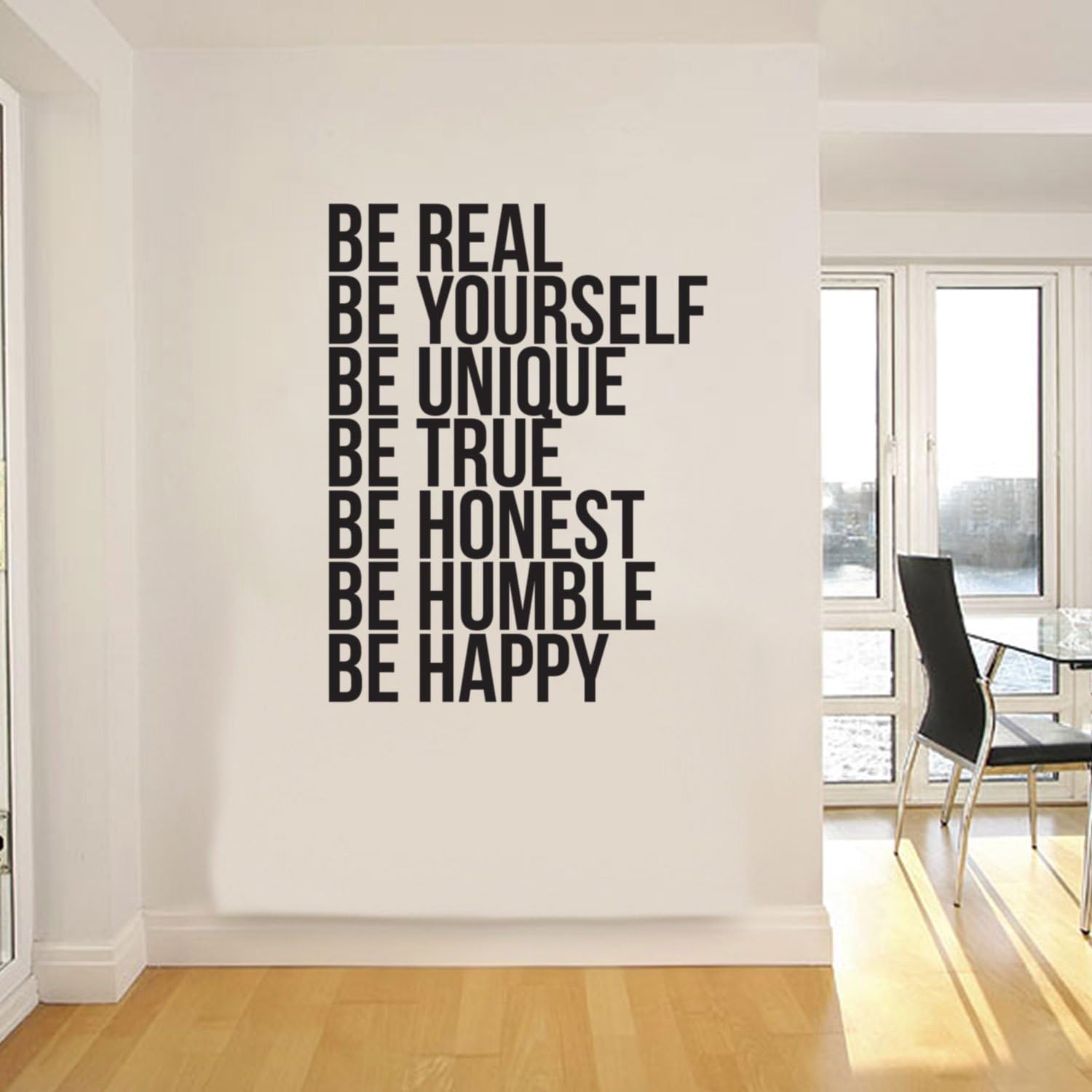 Amazon.com: Vinyl Wall Art Decal - Be Real Be Yourself Be Unique Be ...