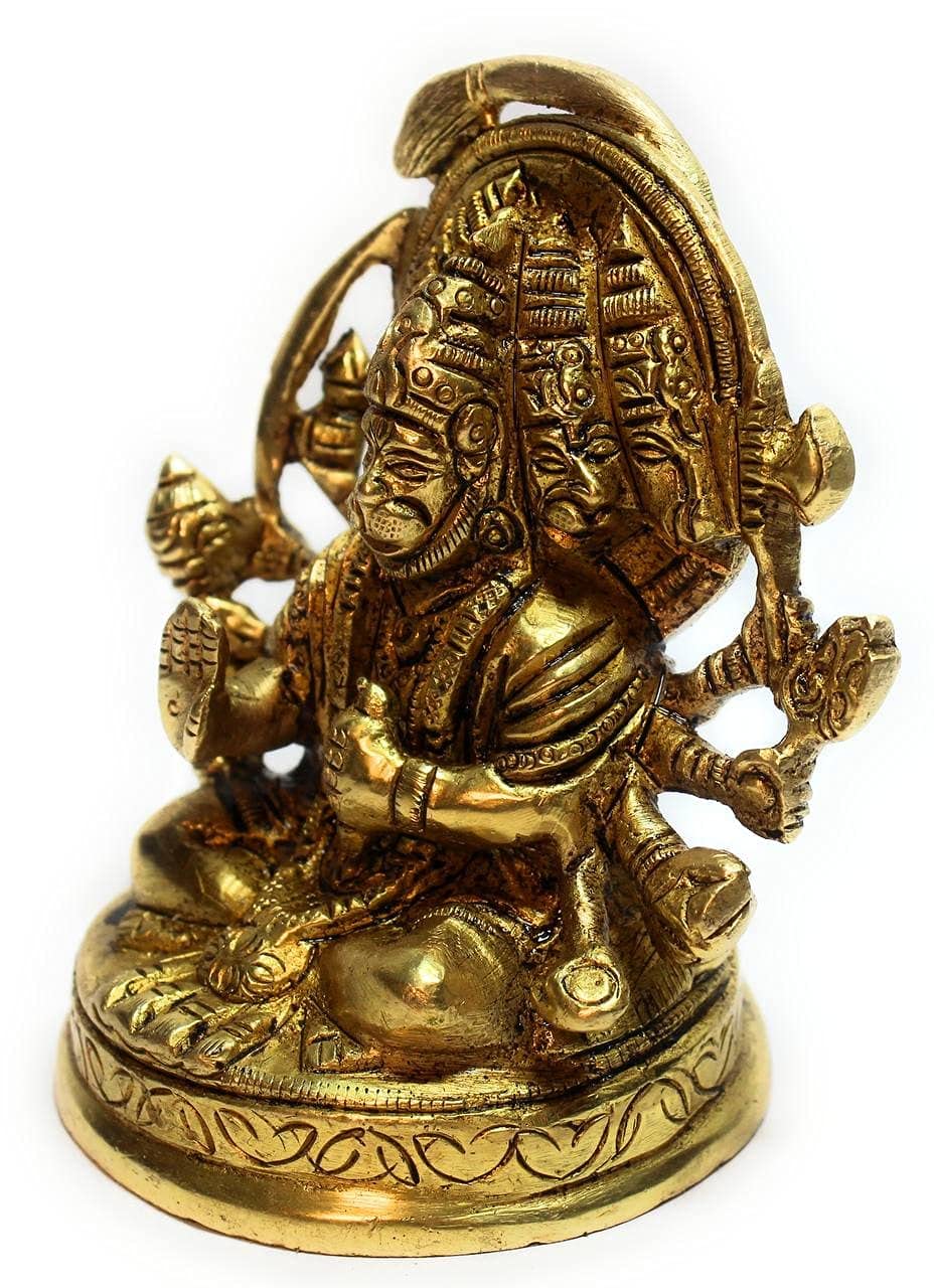 Buy Duke Art Emporium Brass Lord Panchmukhi Hanuman Sitting /Brass ...