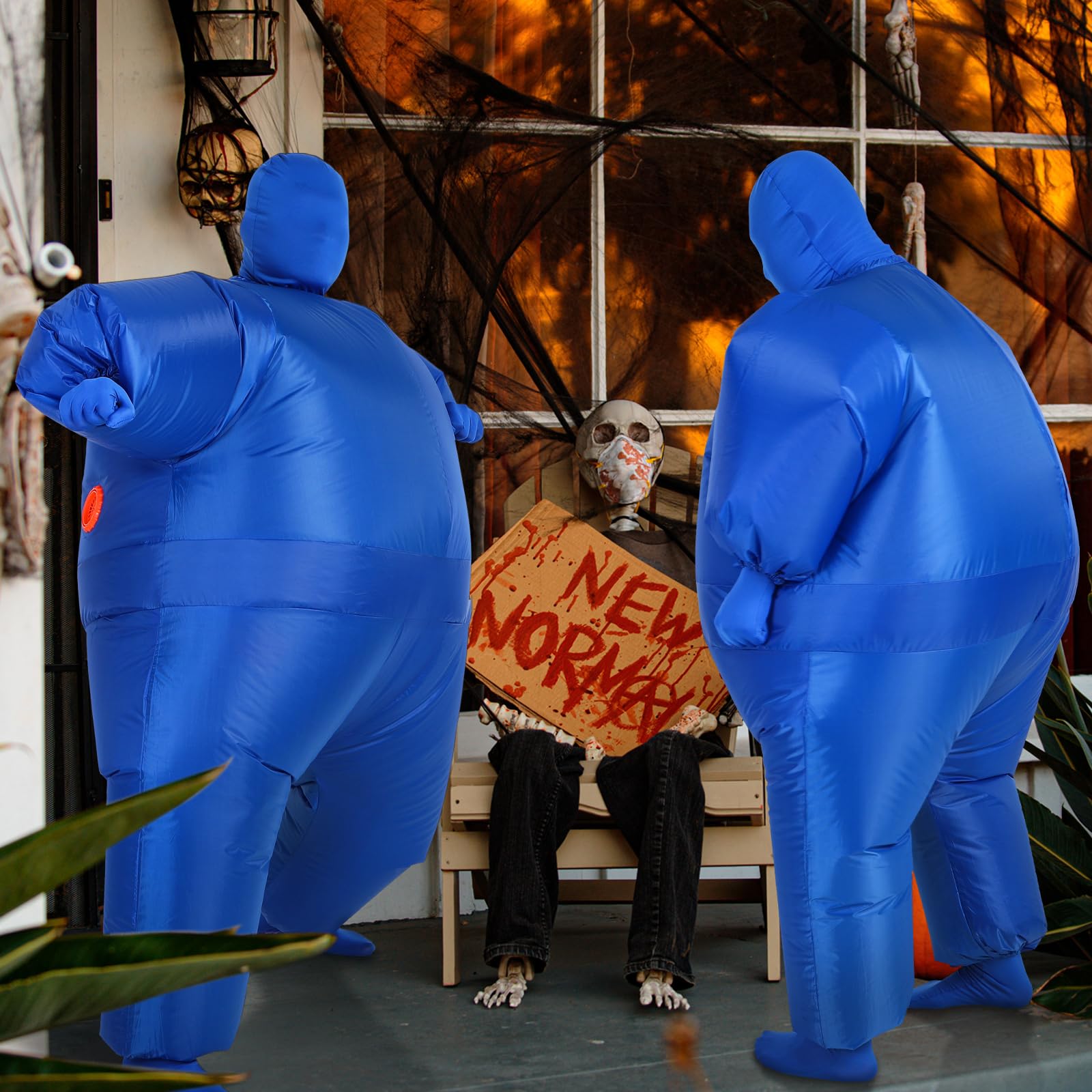 Toulite 2 Pcs Halloween Inflatable Body Suit Inflatable Costume for ...