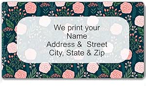 Amazon.com : Stonehouse Collection | Pink Floral Customized Address ...
