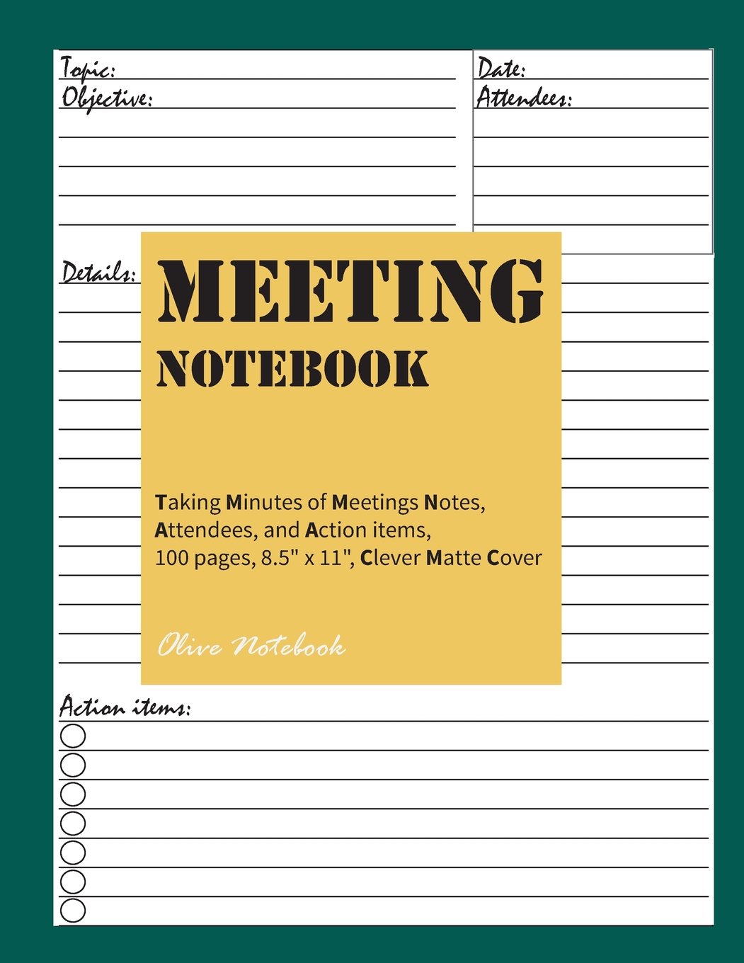 Amazon.com: Meeting Notebook: Taking Minutes of Meetings Notes ...