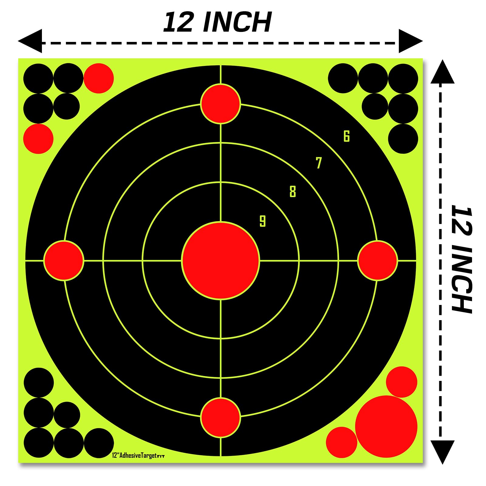 Snapklik.com : ATFLBOX 25Pack Shooting Target 12 Inch Bulleye Super ...