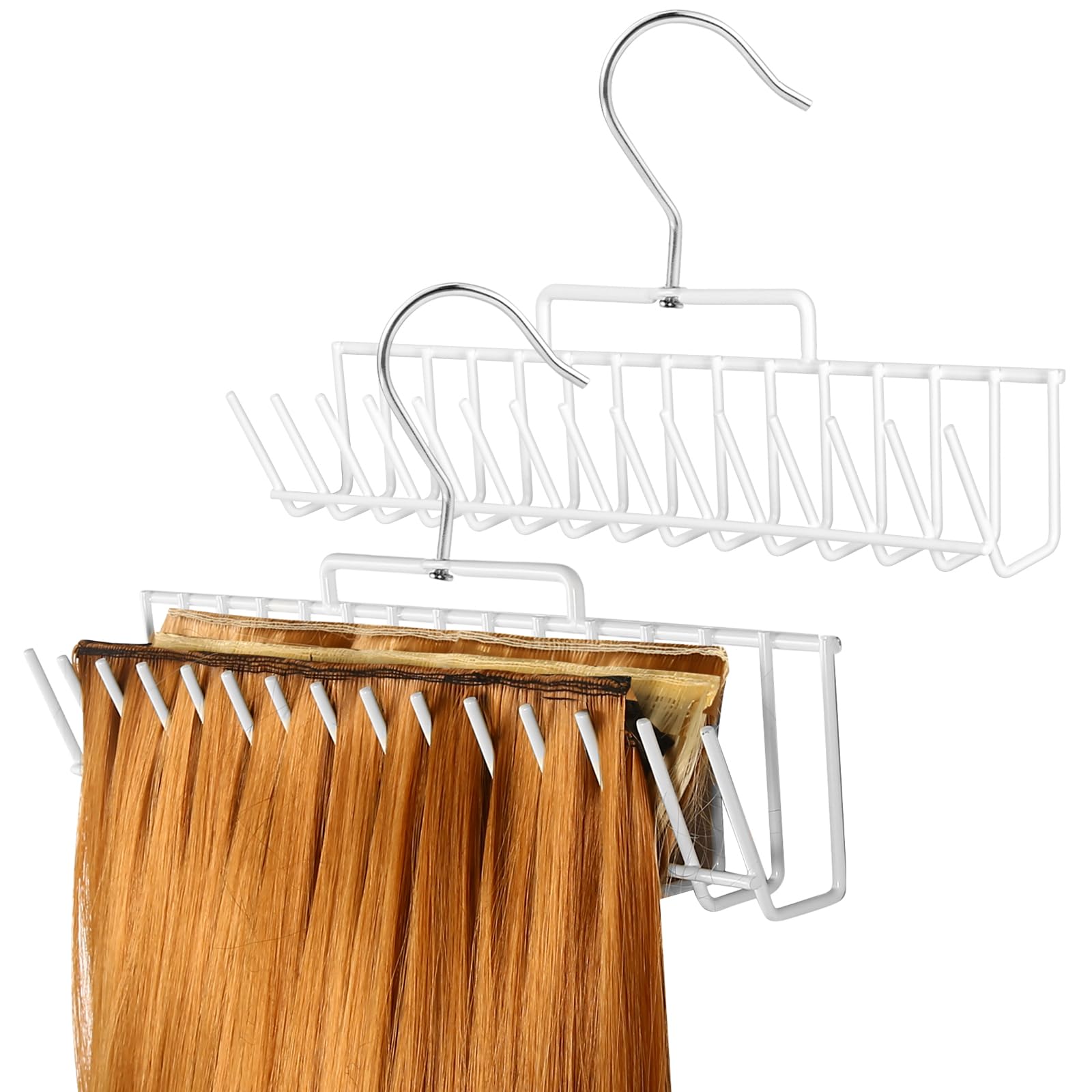 Amazon.com : 2 Pack Hair Extension Holder, Hair Hanger Holds Extra Wide ...
