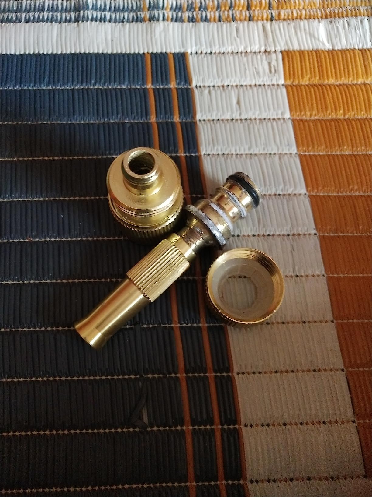 ALLCOVE Brass Water Spray Nozzle Suitable for 1/2" Hose Pipe Adjustable ...