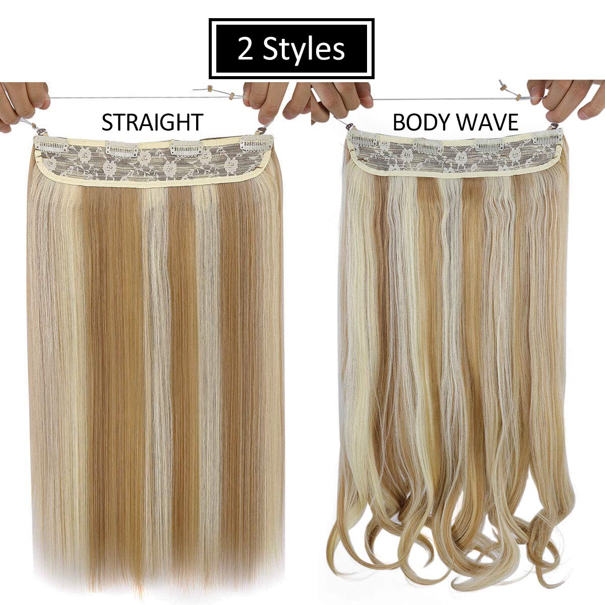 Snapklik.com : One Piece Straight Clip In Hair Extensions Invisible ...